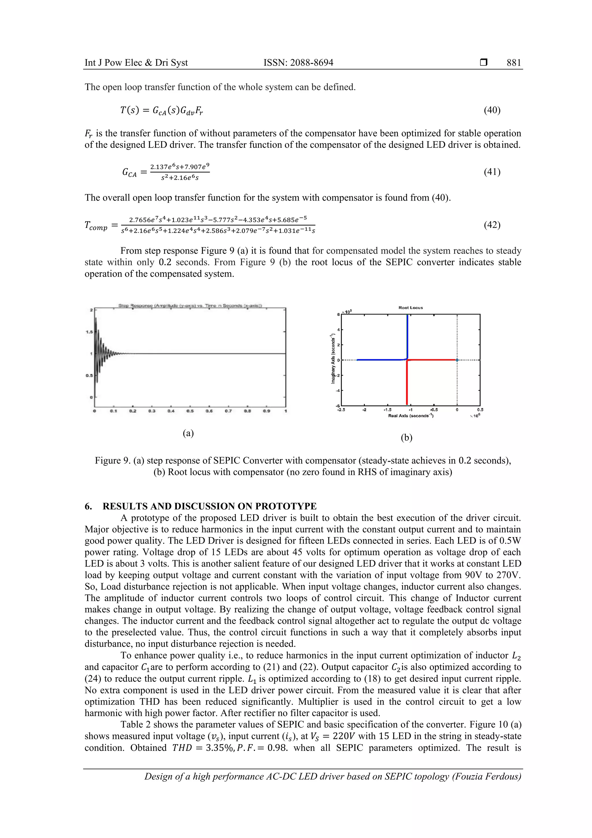 Design of a high performance AC-DC LED driver based on SEPIC topology | PDF