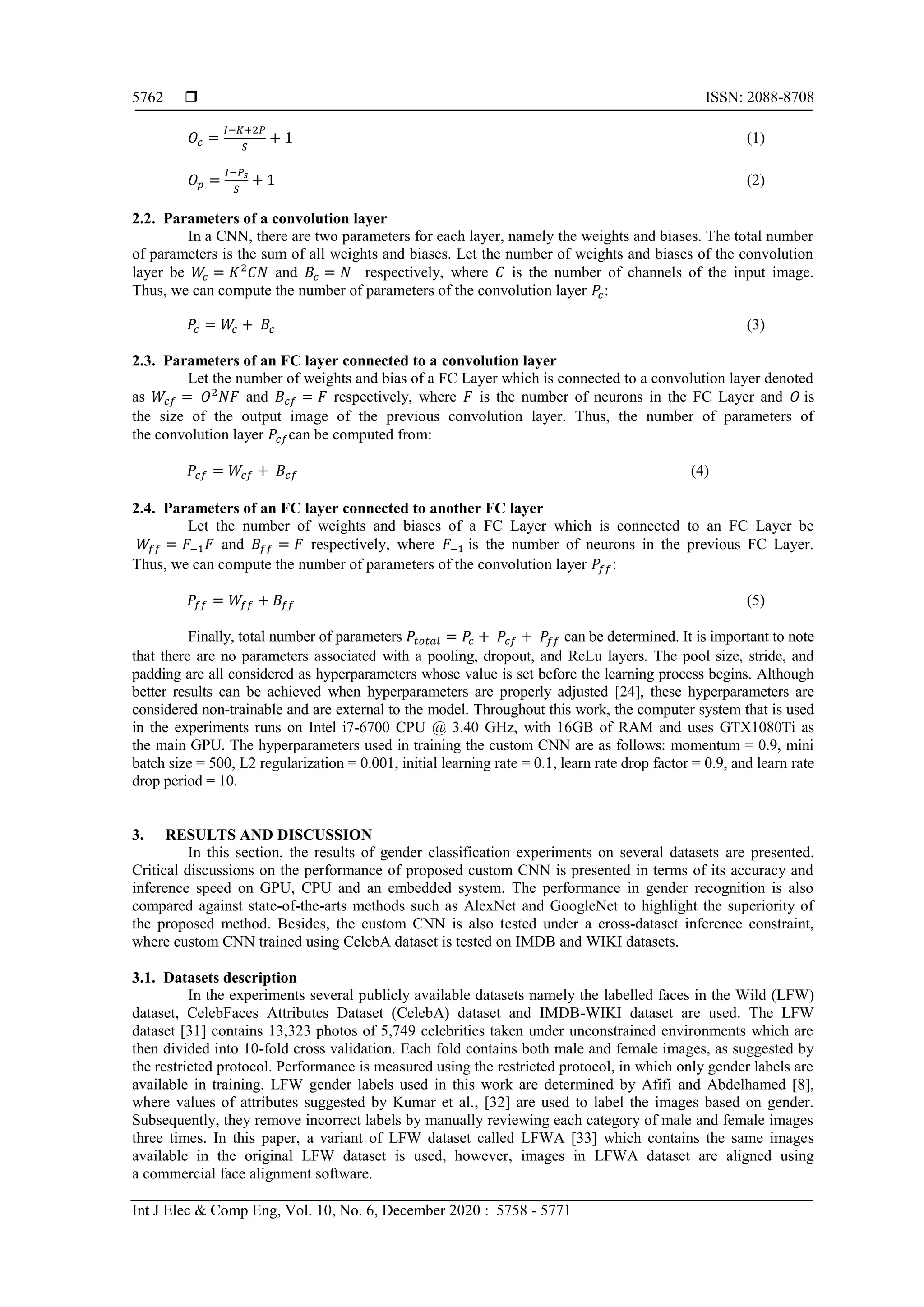 Gender Classification Using Custom Convolutional Neural Networks Architecture Pdf
