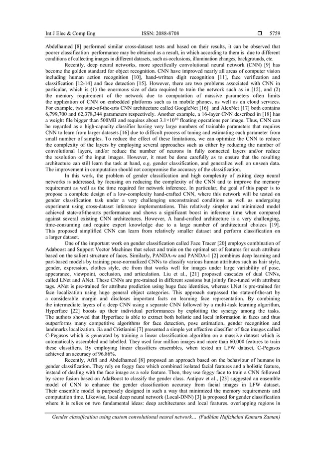 Gender Classification Using Custom Convolutional Neural Networks Architecture Pdf