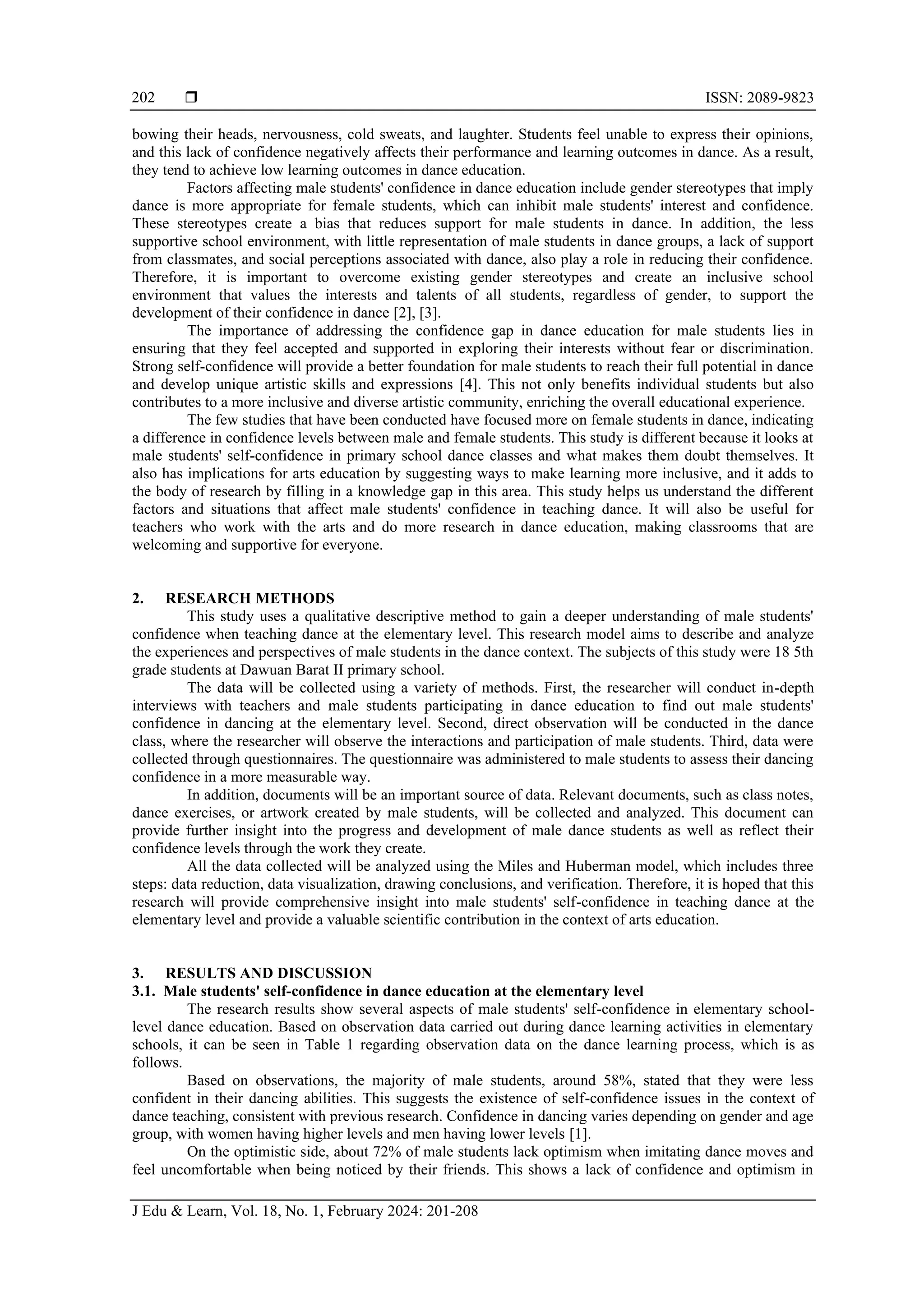 Exploring confidence in boys' elementary dance education | PDF