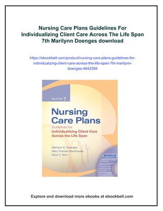 Nursing Care Plans Guidelines For Individualizing Client Care Across ...