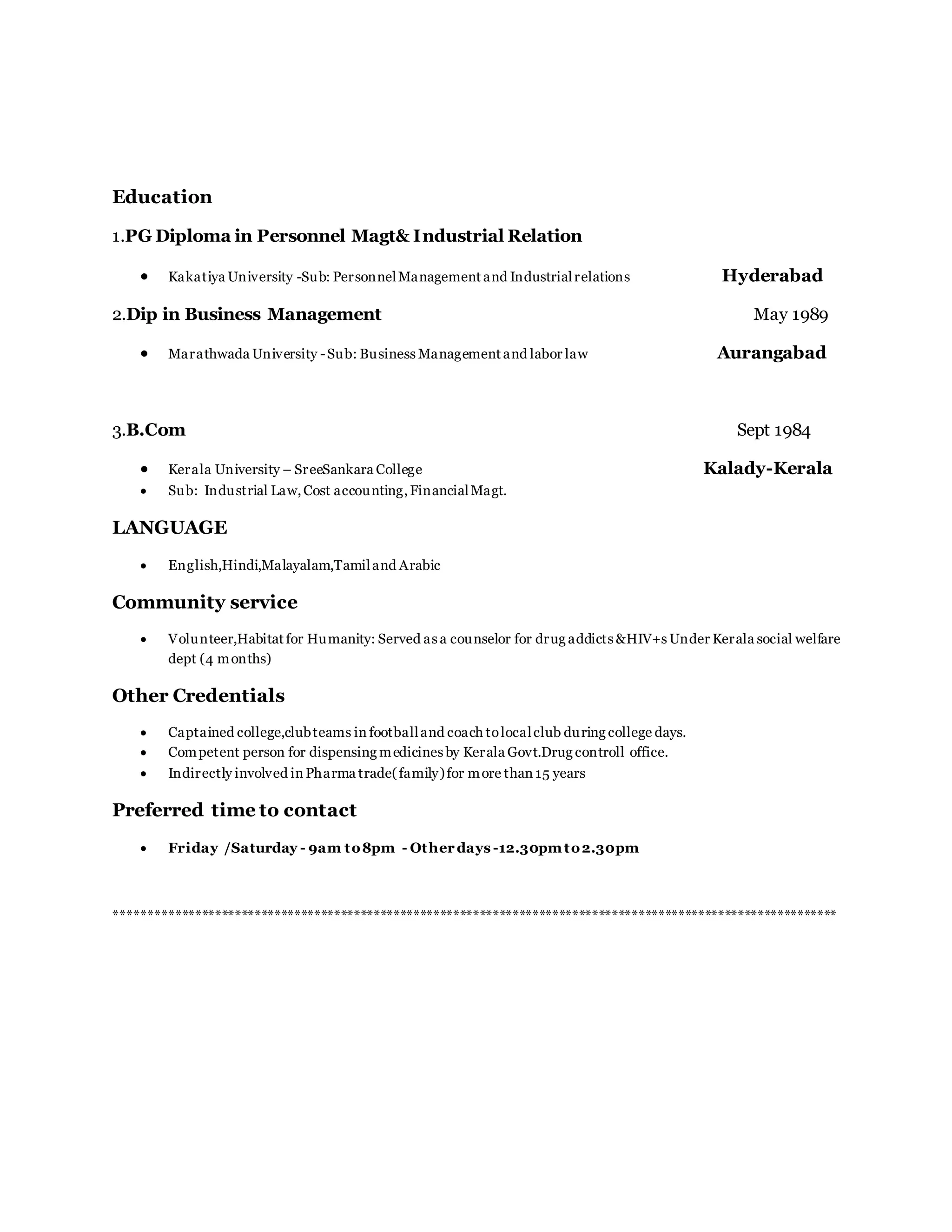 CV Pro | DOCX | Business Administration | Business