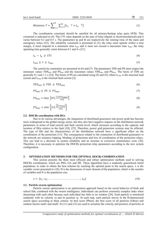 Comparative study of optimization methods for optimal coordination of directional overcurrent ...