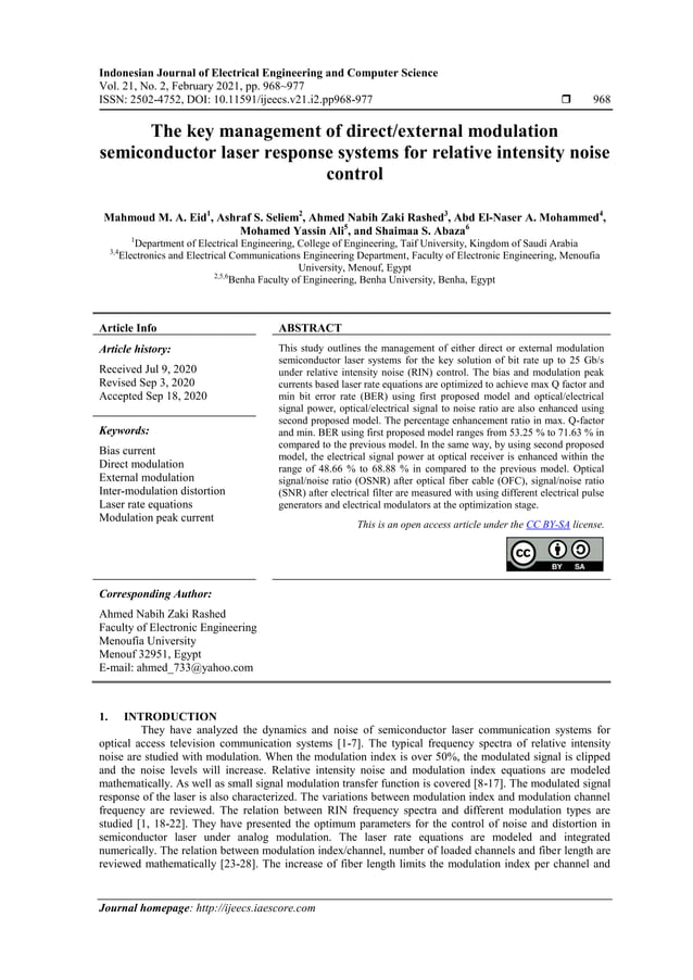 The Key Management Of Direct External Modulation Semiconductor Laser