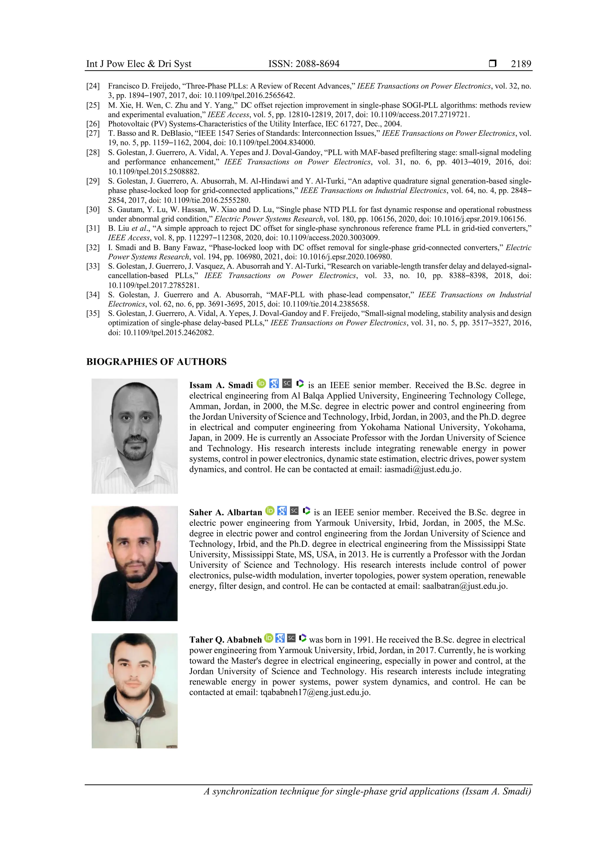 A synchronization technique for single-phase grid applications | PDF