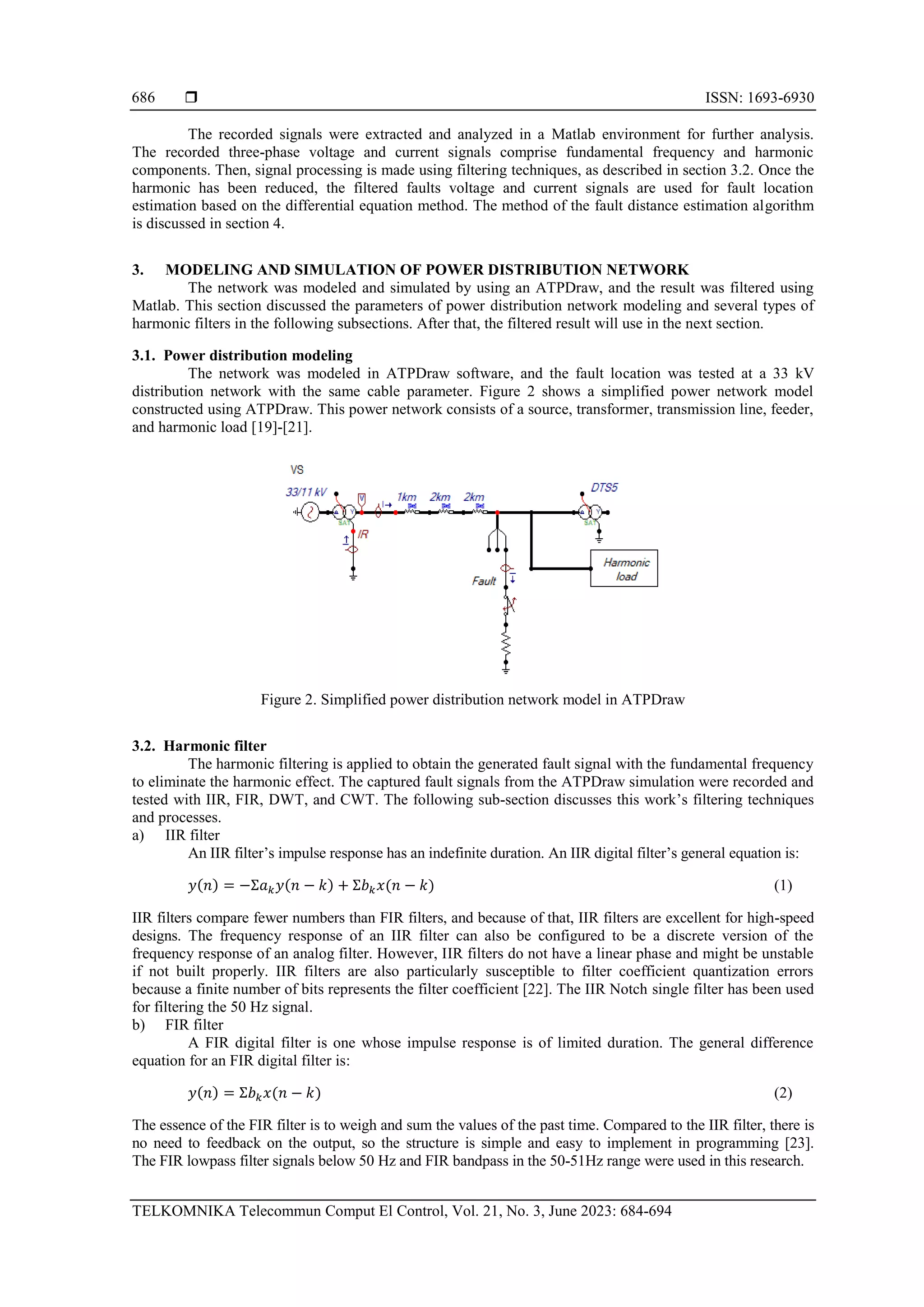 Differential equation fault location algorithm with harmonic effects in power system | PDF