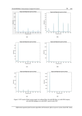 Differential equation fault location algorithm with harmonic effects in power system | PDF