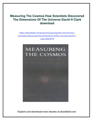 Measuring The Cosmos How Scientists Discovered The Dimensions Of The ...
