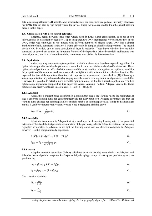 Using Deep Neural Networks In Classifying Electromyography Signals For Hand Gestures Pdf