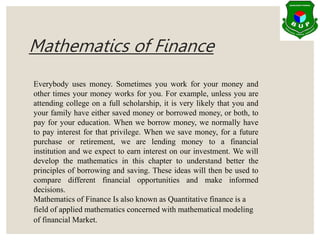 Mathematics of Finance Presentation.pptx