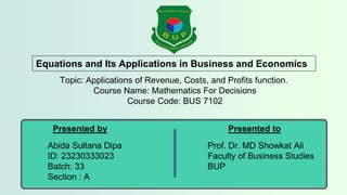 Equation and its applications in business.pptx