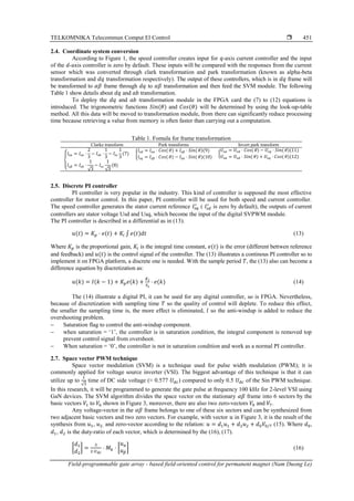 Field-programmable gate array-based field-oriented control for permanent magnet synchronous ...