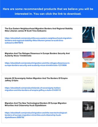 Migration Borders And The Eus Capacity To Act Roderick Parkes | PDF