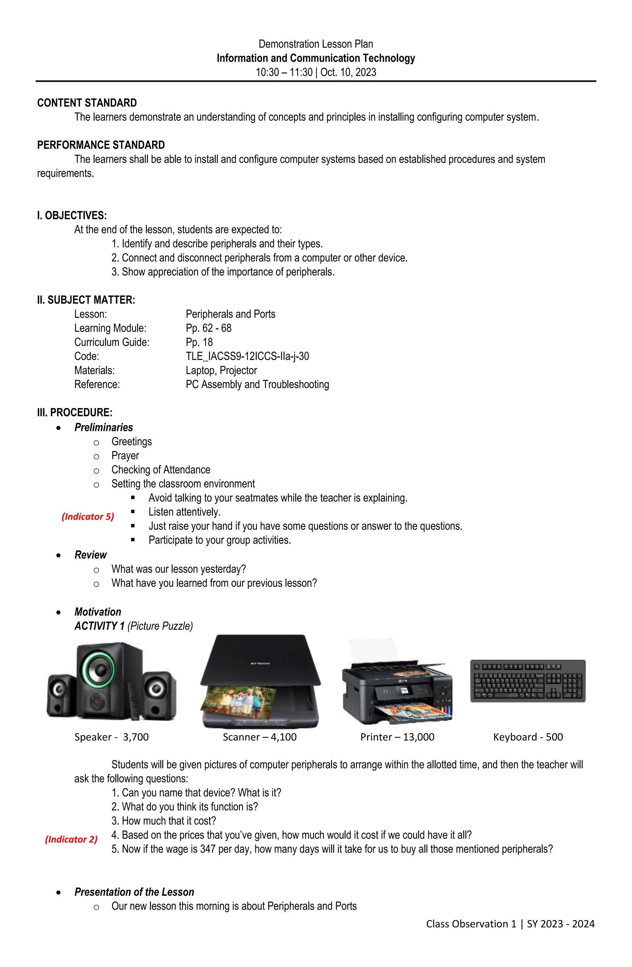 Peripherals and Ports | DOCX