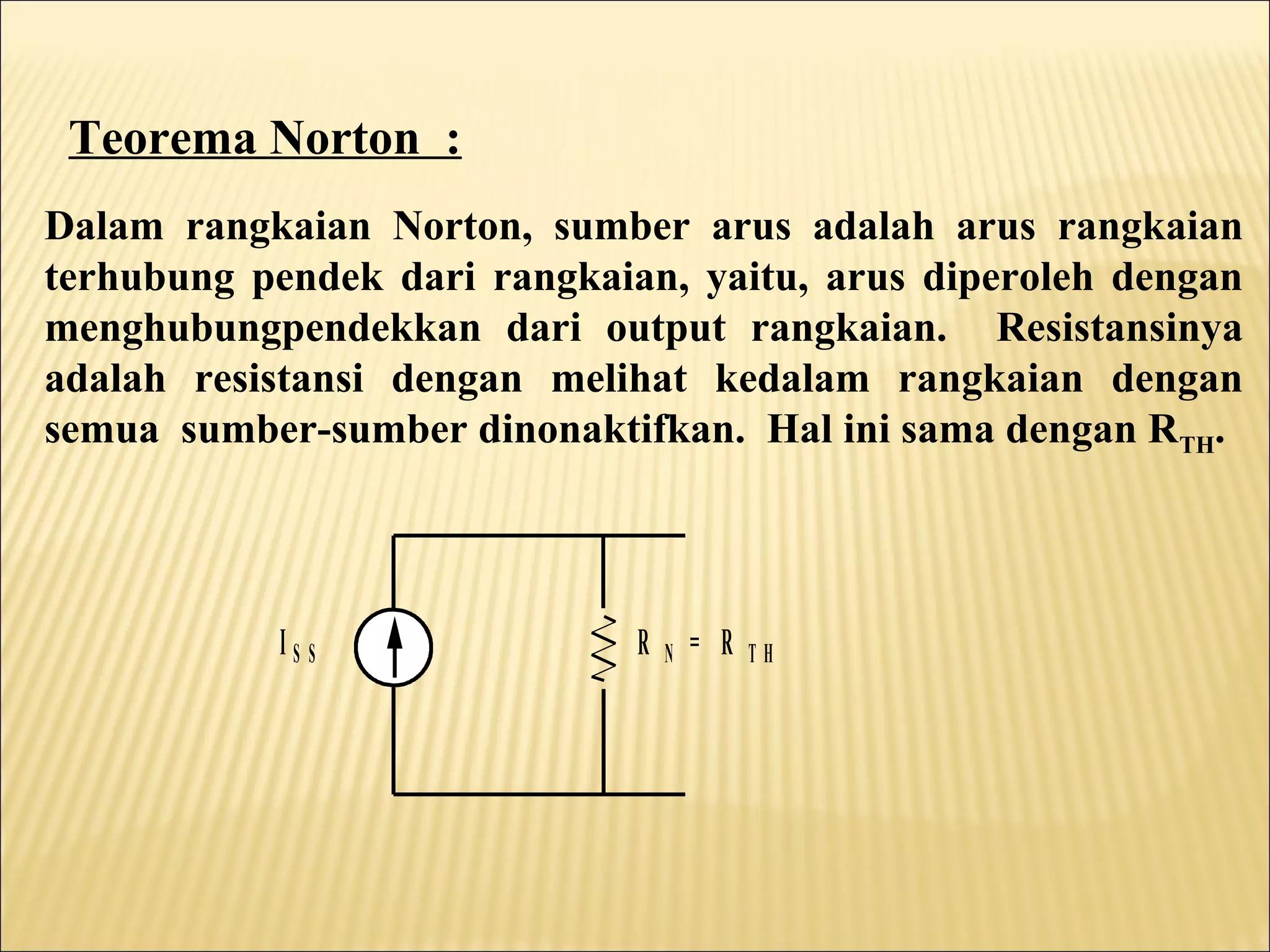 RL - Thevenin and Norton Theorems | PPT