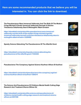 The Pseudoscience Wars Immanuel Velikovsky And The Birth Of The Modern ...