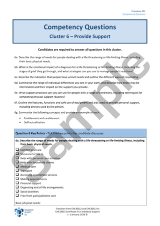 Sample AGED-HACC to CHC33015 Certificate III in Individual Support ...