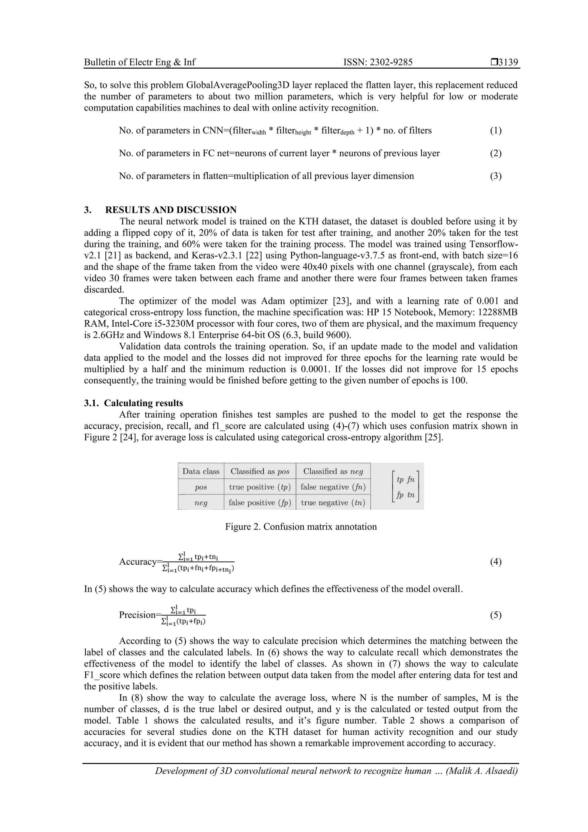 Development Of 3d Convolutional Neural Network To Recognize Human Activities Using Moderate