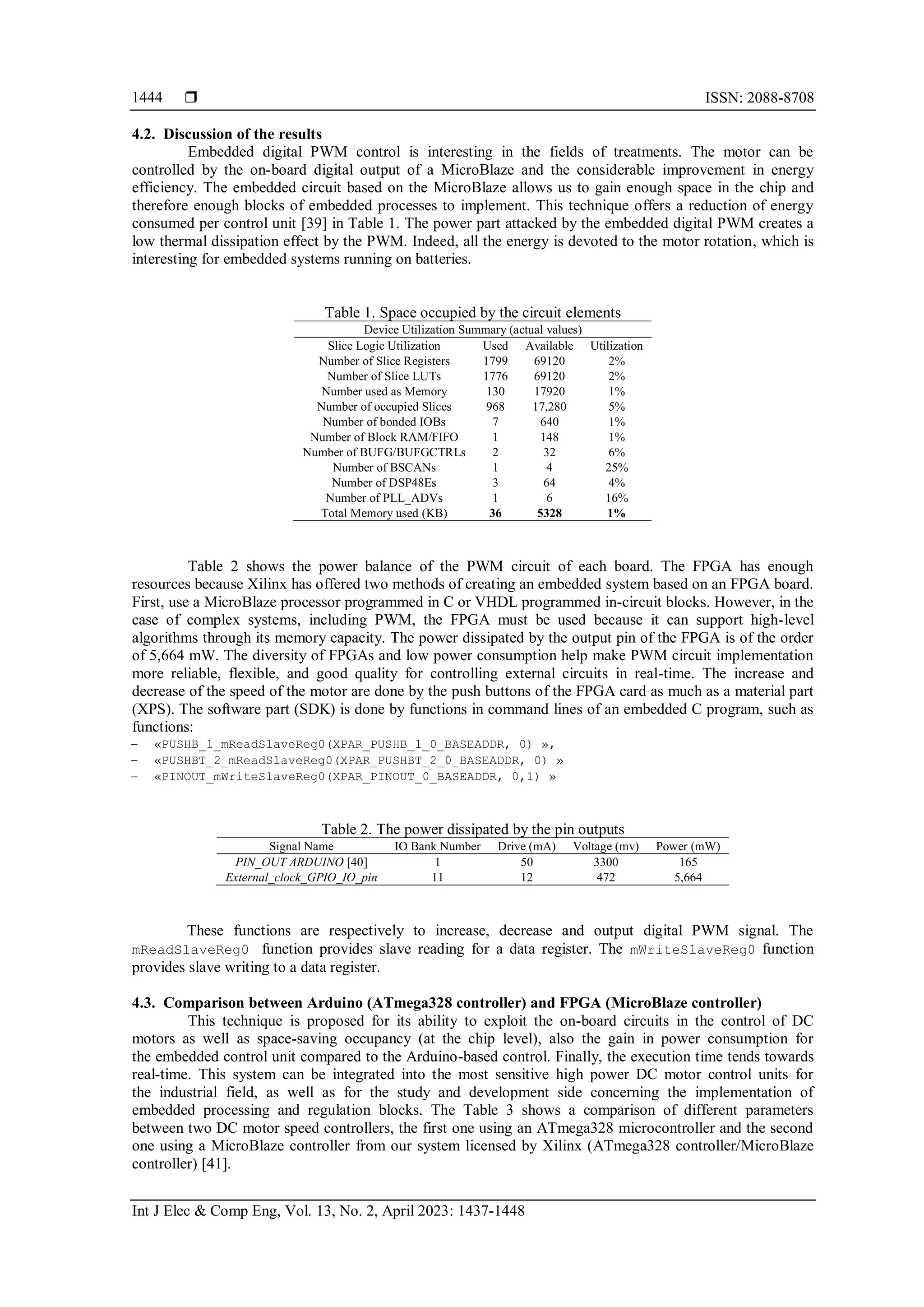 A Microsystem Design For Controlling A Dc Motor By Pulse Width Modulation Using Microblaze Soft