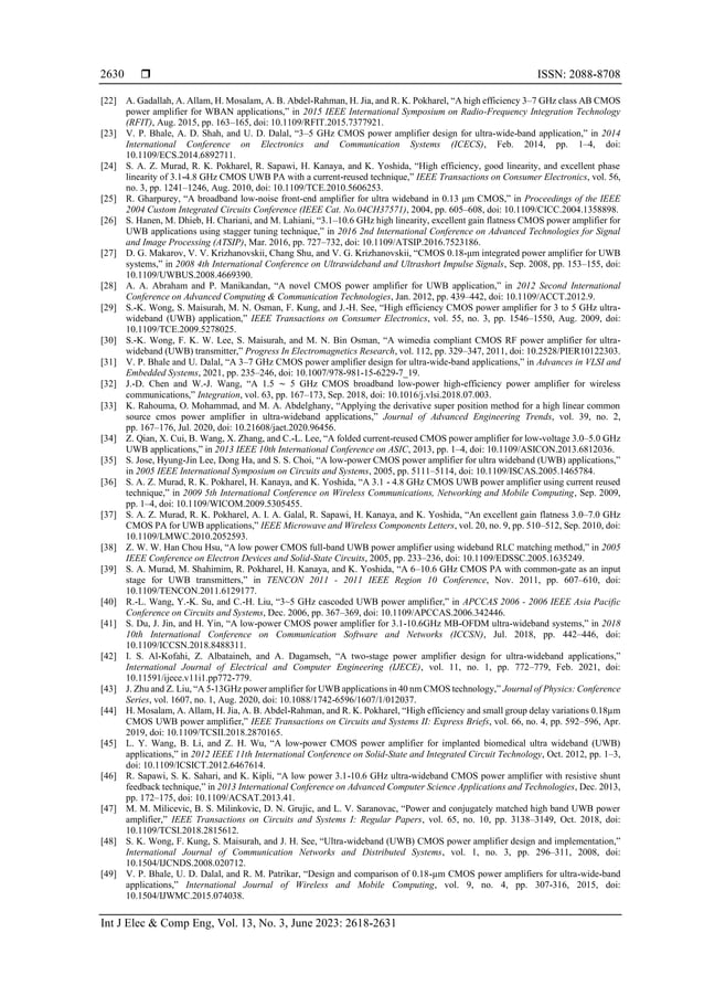 Ultra-wideband CMOS power amplifier for wireless body area network ...