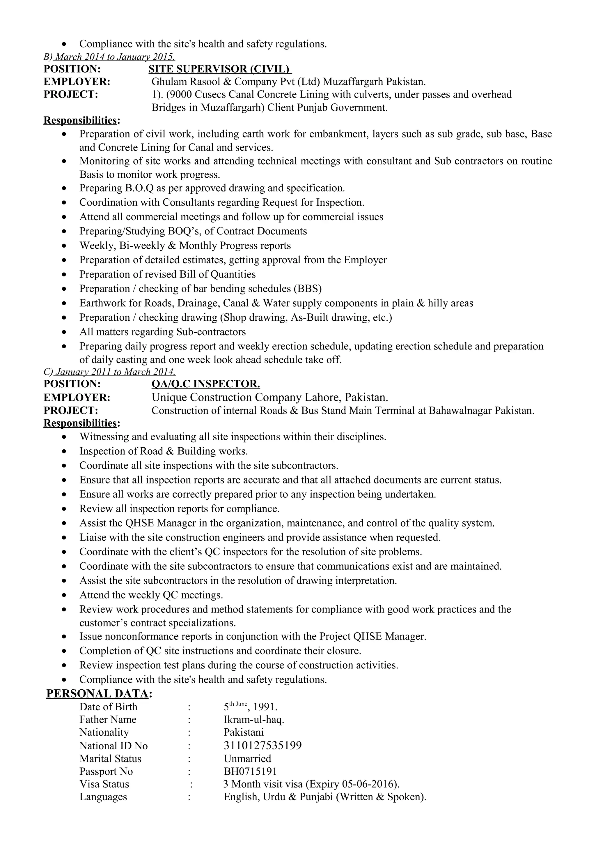 Arfat Resume 15-03-2016 | PDF