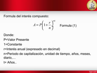 EJEMPLOS DE VALOR ANUAL, FUTURO | PPT