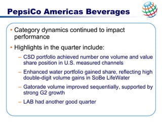 Q3 2009 Earning Report of PepsiCo. | PDF | Mergers and Acquisitions ...