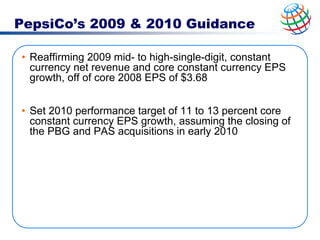 Q3 2009 Earning Report of PepsiCo. | PDF | Mergers and Acquisitions ...
