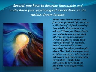 Dream Interpretation and Psychology pp (2) | PPTX
