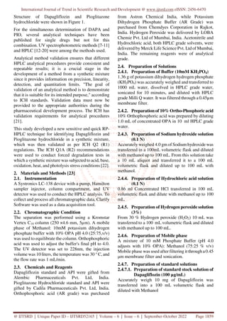 Method Development, Validation and Forced Degradation Studies of Dapagliflozin and Pioglitazone ...