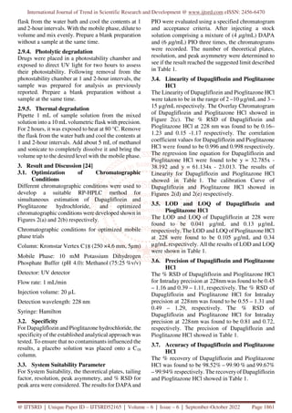 Method Development, Validation and Forced Degradation Studies of Dapagliflozin and Pioglitazone ...