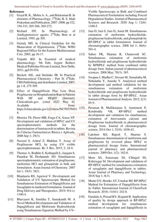 Method Development, Validation and Forced Degradation Studies of Dapagliflozin and Pioglitazone ...