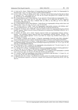 New text steganography method using the arabic letters dots | PDF