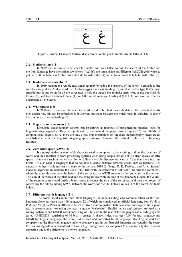 New text steganography method using the arabic letters dots | PDF