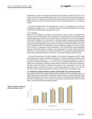 Physicochemical and sensory evaluations of moisturising lip balm using ...