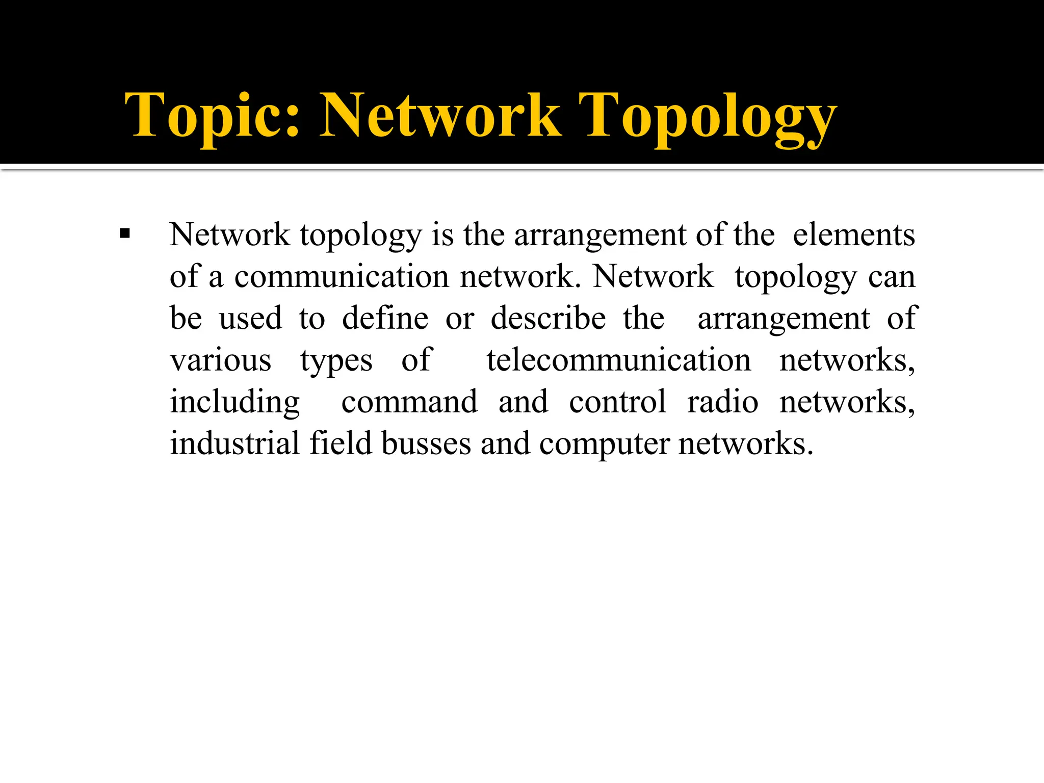 Network Topology | PPT