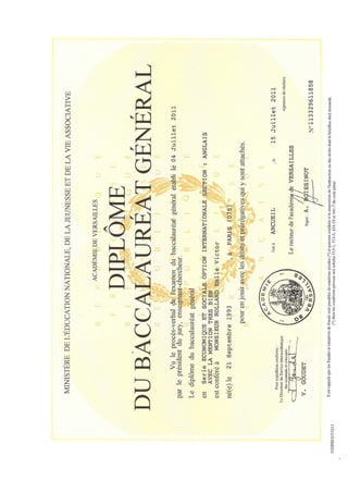 French Baccalaureat Diploma | PDF
