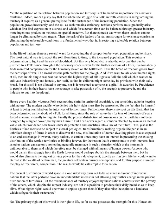 Hitler - New world order (1928) | PDF