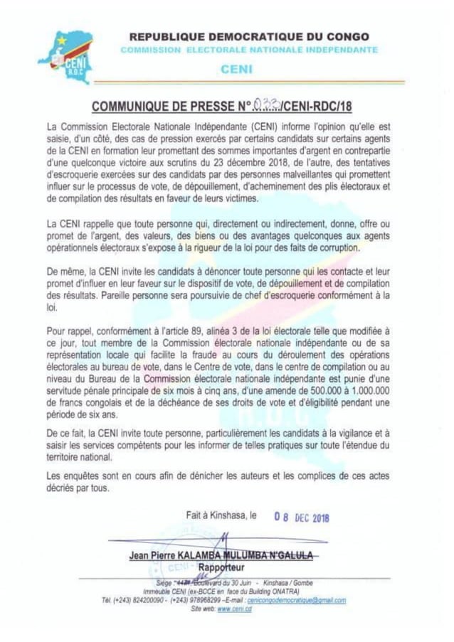 N033/CENI-RDC/18 | PDF