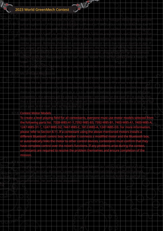 2023 World GreenMech World Contest Regulations[FINAL] | PDF