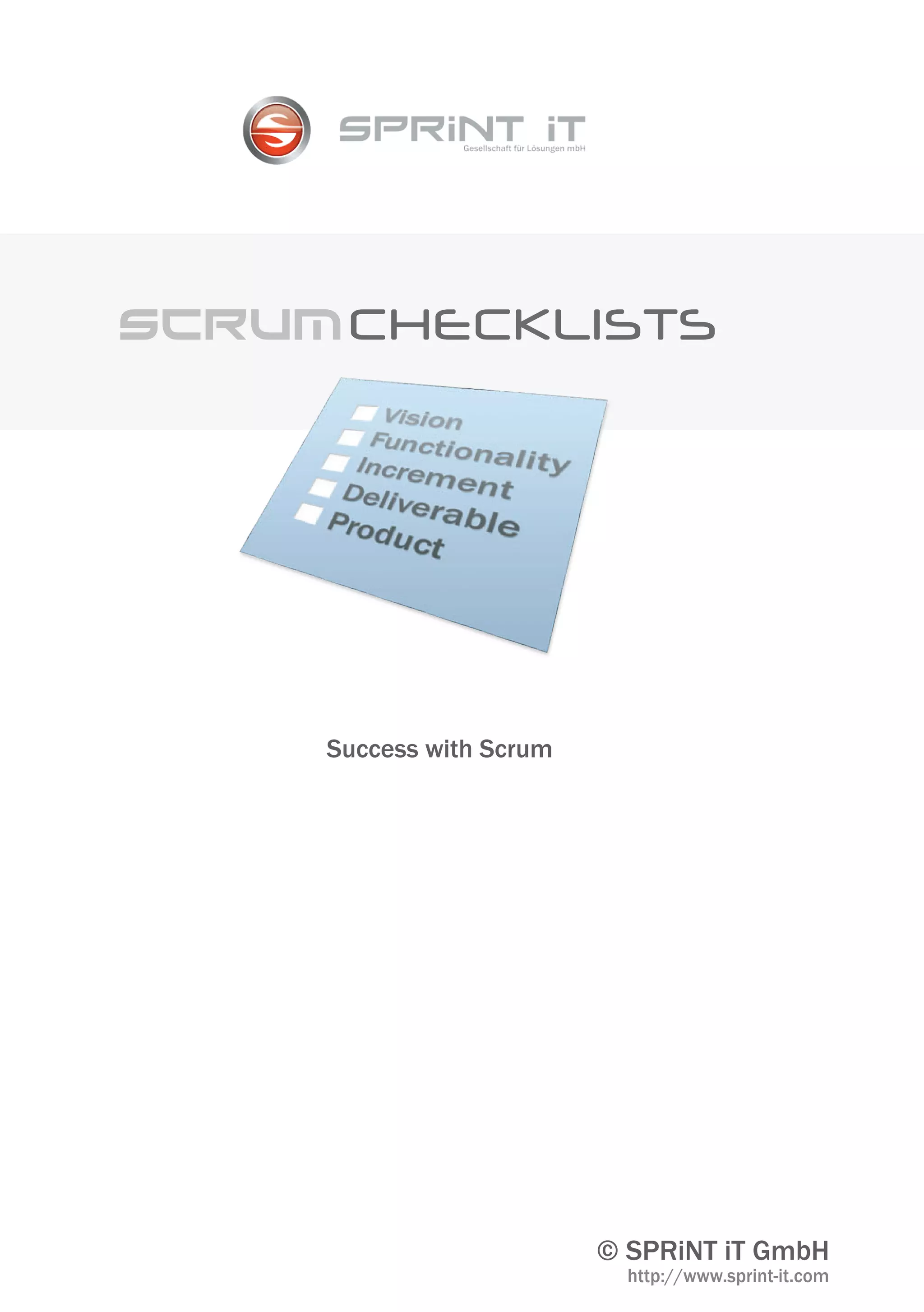 23339110 scrum-checklists | PDF