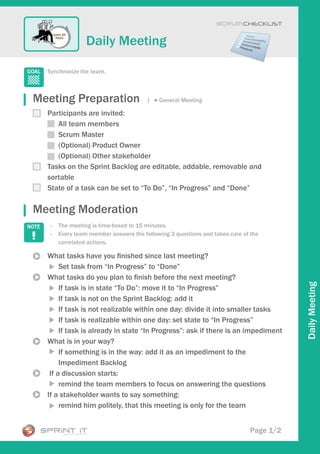 23339110 scrum-checklists | PDF