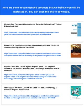 Airports And The Newest Generation Of General Aviation Aircraft Volume ...