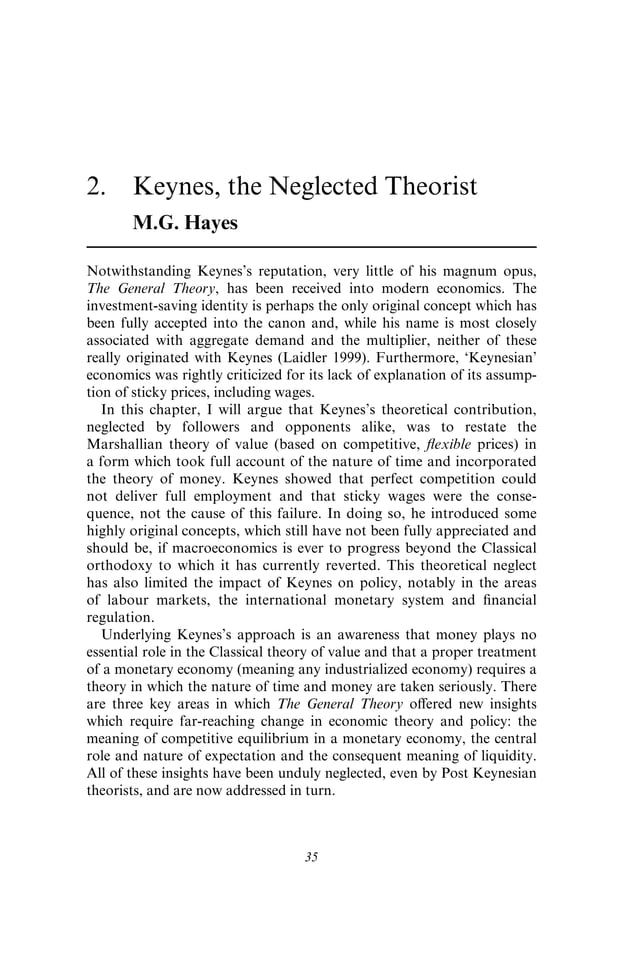 Keyness General Theory Seventyfive Years Later Thomas Cate | PDF