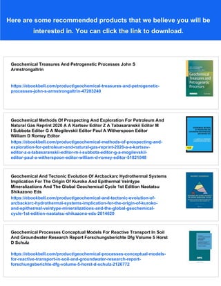 Geochemical Anomaly And Mineral Prospectivity Mapping In Gis Emmanuel ...