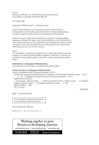 Geochemical Anomaly And Mineral Prospectivity Mapping In Gis Emmanuel ...