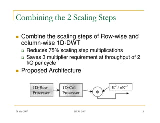 An Efficient Pipelined VLSI Architecture for Lifting-Based 2D-Discrete Wavelet Transform | PDF