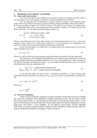 Optimisation of LEACH protocol based on a game theory clustering approach for wireless sensor ...