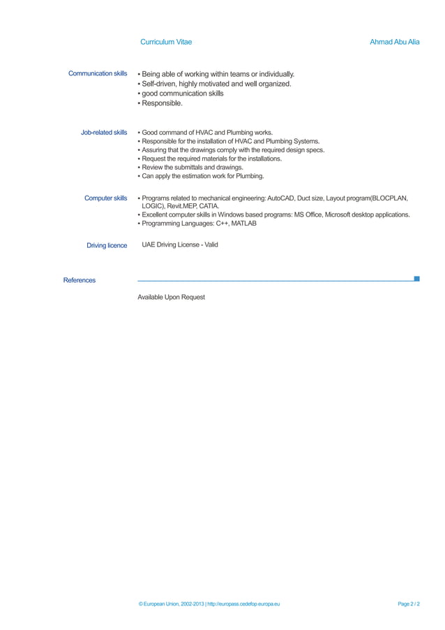 Ahmad Abu Alia CV | PDF