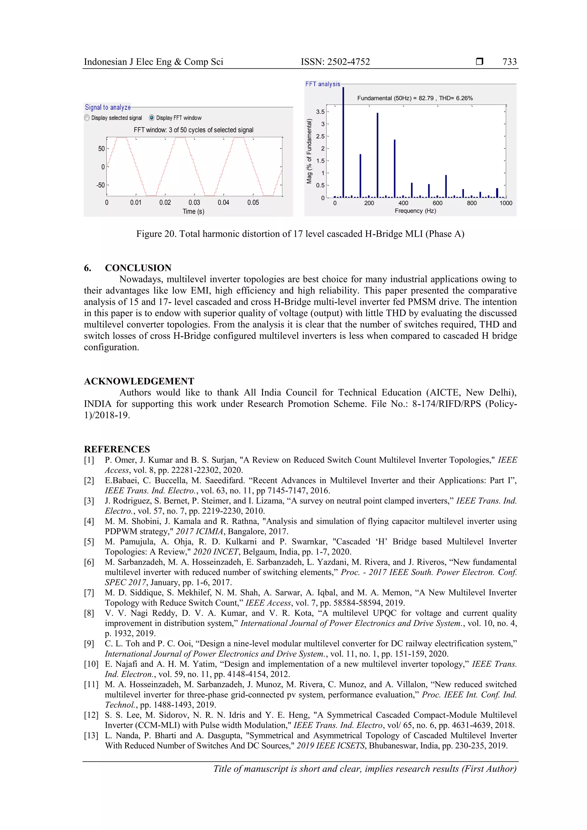 Comparative investigation of 15 level and 17 level cascaded HBridge MLI with cross H-Bridge MLI ...